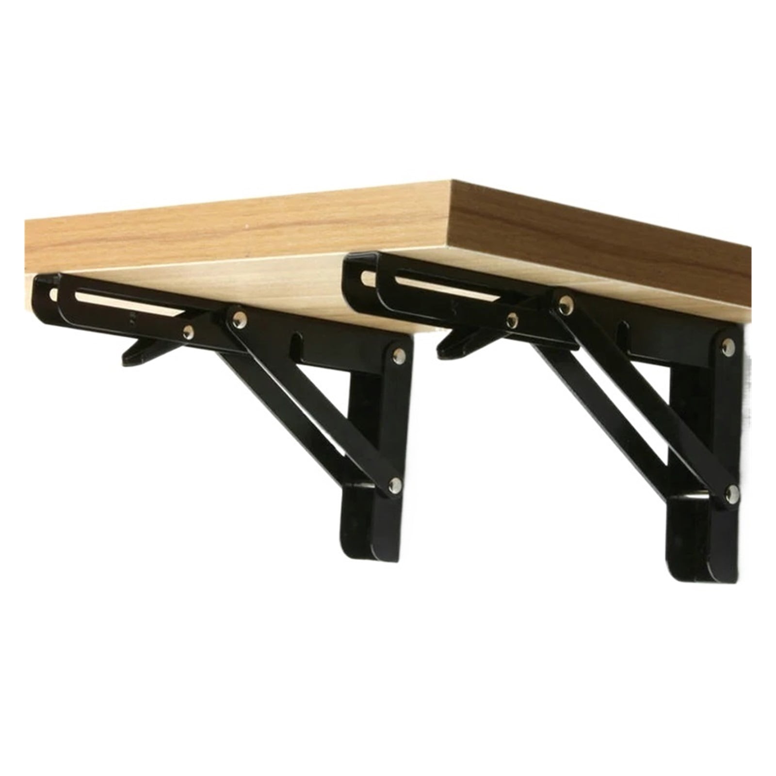 2PCS Length Furniture Decorative Wall Mounted Shelf Triangle Folding ...