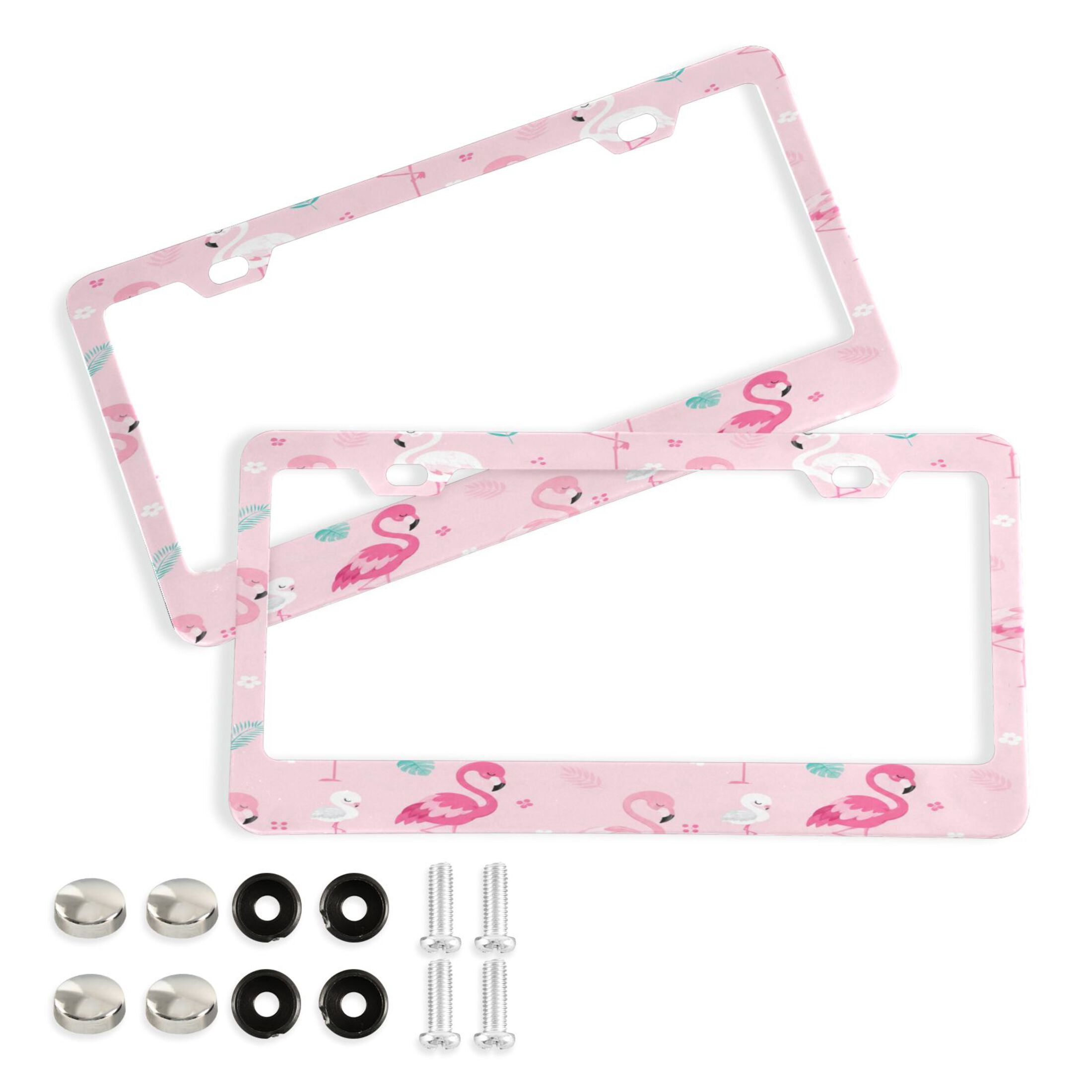 2PCS License Plate Frame Universal 12x6 Inch Stainless Steel Car Tag ...