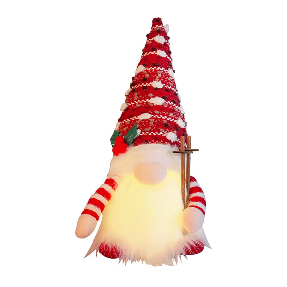 2PCS Lighted Gnomes Christmas Decorations 11" Christmas Gnome with ...