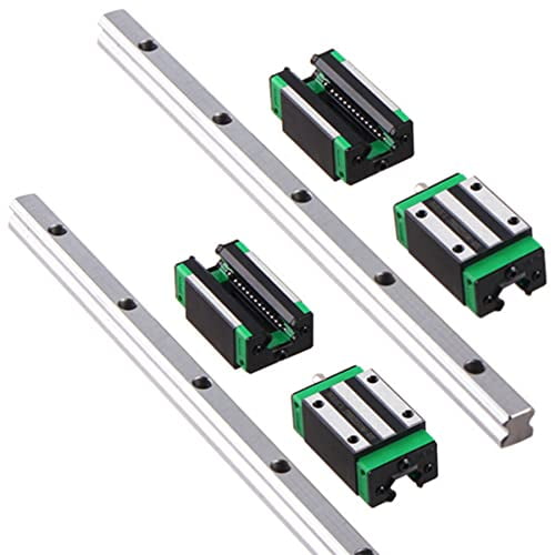 2PCS Linear Rail HGR15 15.75 inch(400mm Length) Linear Guide Rail + 4PCS HGH15CA Carriage ...