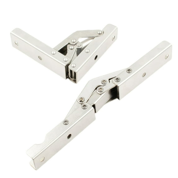 2PCS Lock Folding Hinges 90 Degree Cabinet Shelf Hinges Table Legs ...
