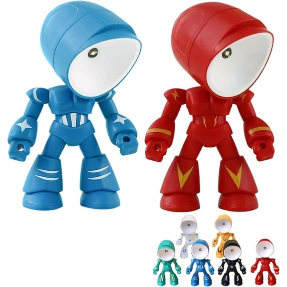 2PCS Lonely Robot Cartoon Cute Robot Design Companion Table Light, LED ...