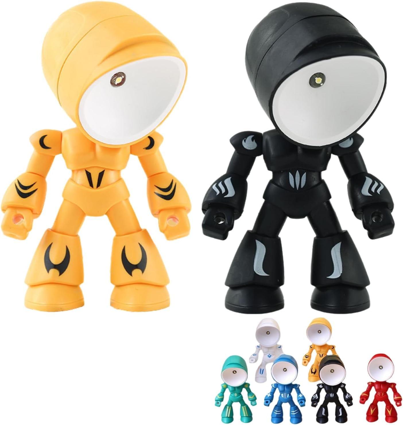 2PCS Lonely Robot Cartoon Cute Robot Design Companion Table Light, LED ...