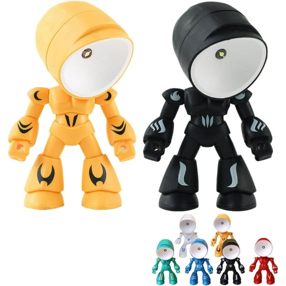 2PCS Lonely Robot Cartoon Cute Robot Design Companion Table Light, LED ...