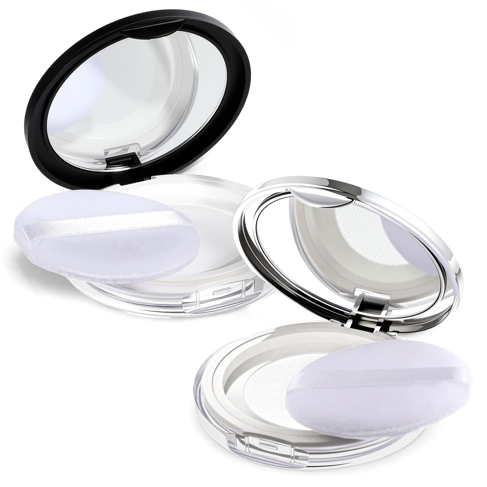 2PCS Loose Powder Container TSF6 with Puff Empty Powder Portable ...