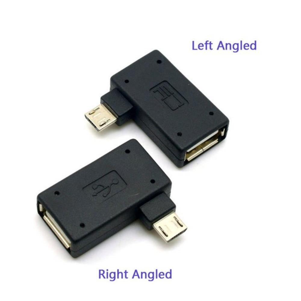 2PCS/Lot 90 Degree Ultra Flat LeftRight Angled Micro USB 2.0 OTG Host ...