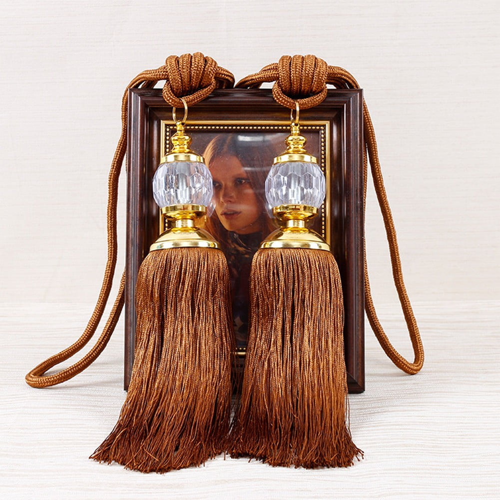2PCS Luxury Curtain Strap Rope Strap Tassel Strap Beaded Ball ...