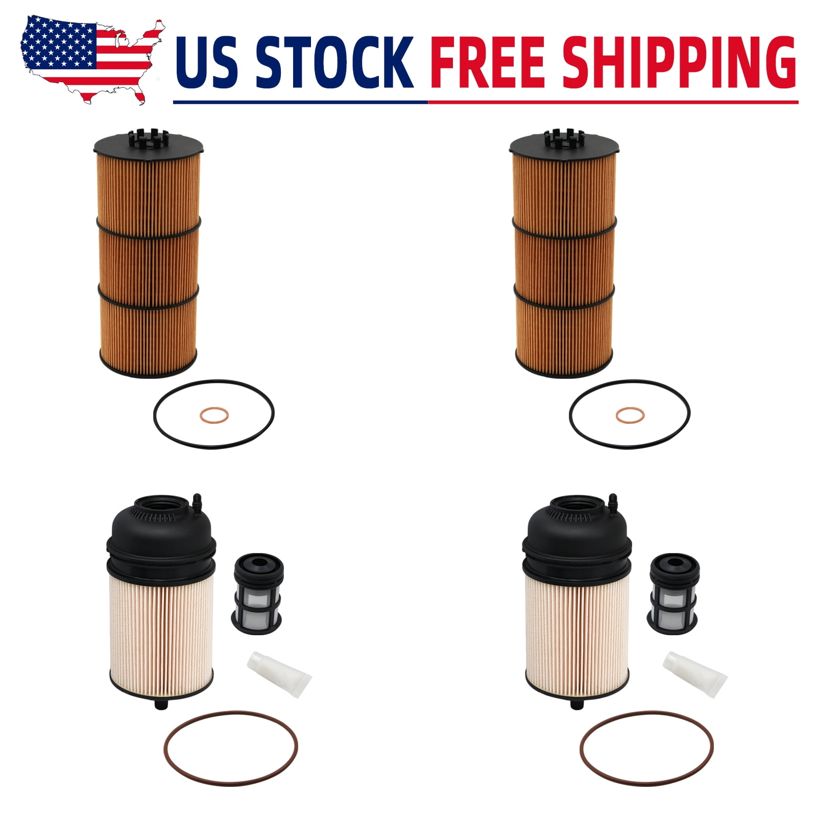 2PCS MK1001 Fuel & Oil Filter Maintenance Kits, LF17511 Oil Filter ...