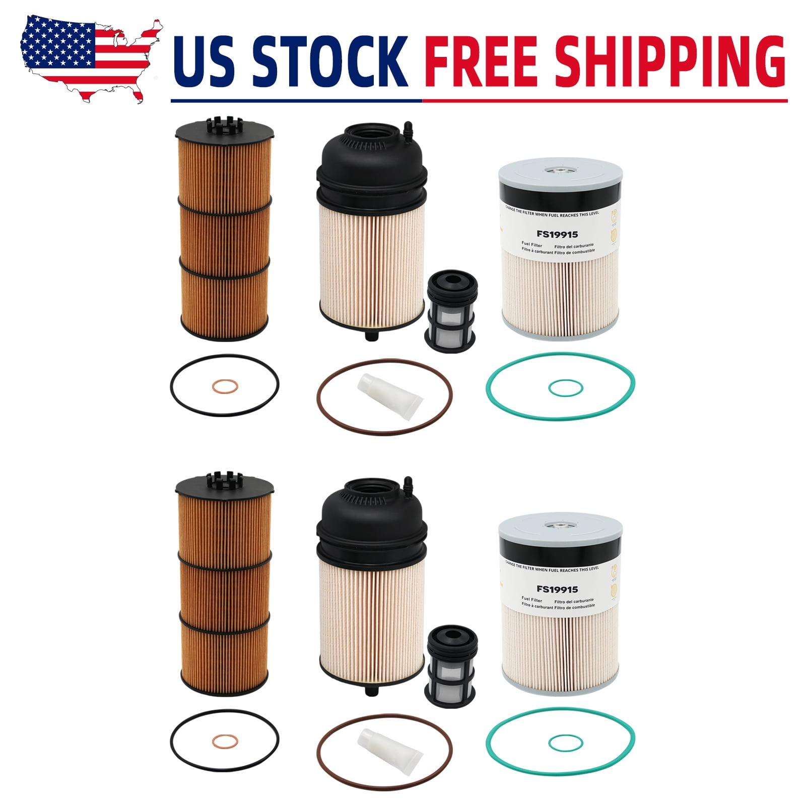 2PCS MK1001 Fuel & Oil Filter Maintenance Kits, LF17511 Oil Filter ...