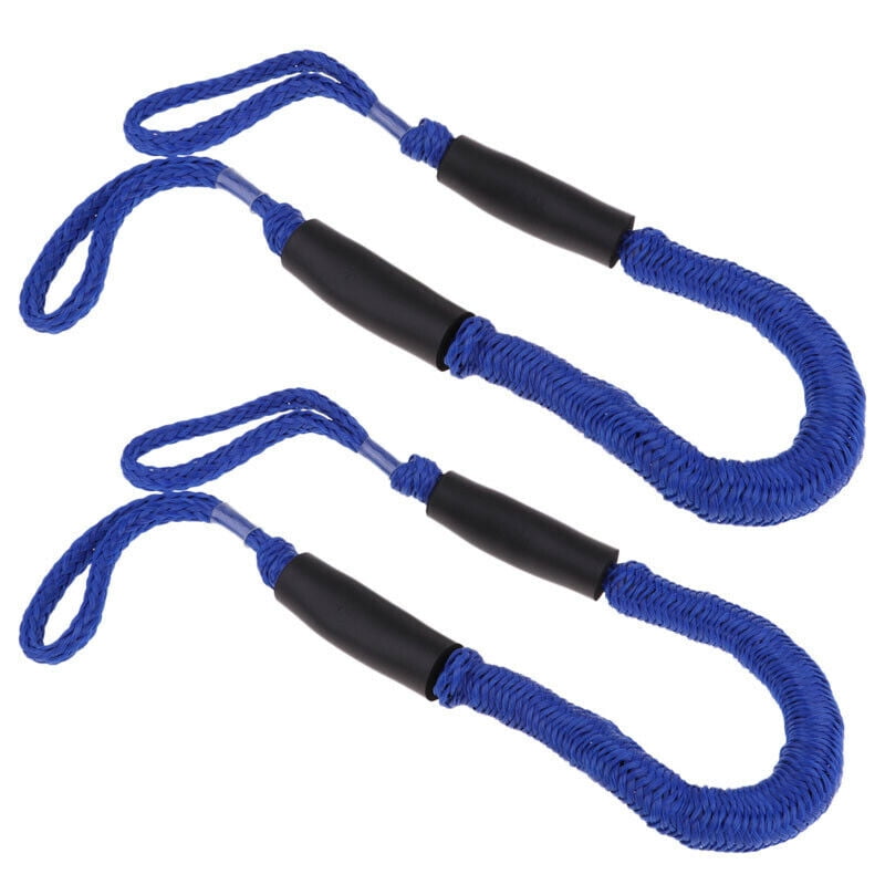 2PCS Marine Bungee Dock Line/Boat Mooring Rope Bungee Tie Down Stretch ...
