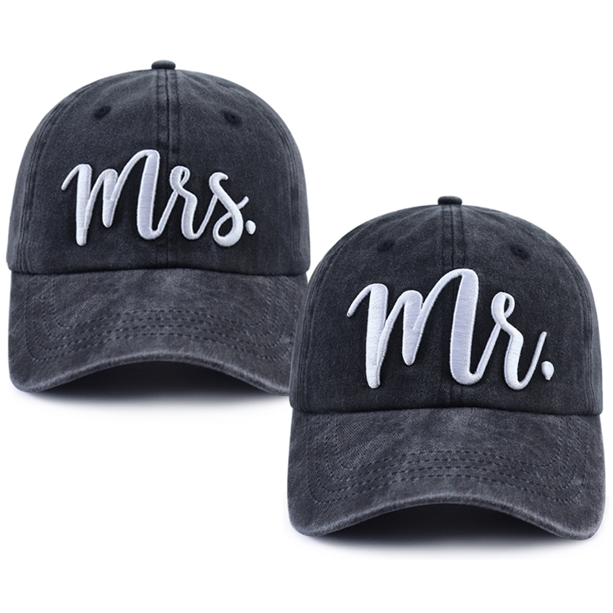 2PCS Matching Mr and Mrs Hats for Men Women, Funny Adjustable 3D ...