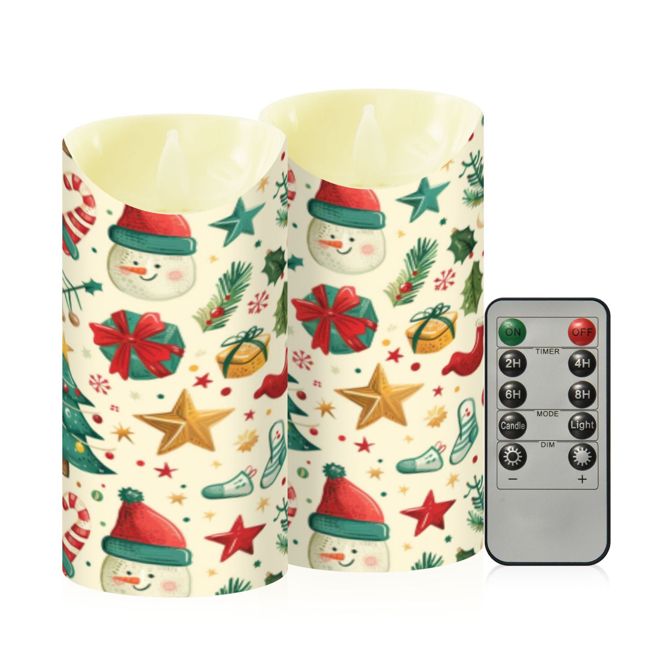 2PCS Medium Flameless Candle Lamp Flameless Candles Slanted Candle Lamp Home Decoration ...