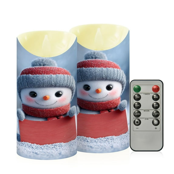 2PCS Medium Flameless Candle Lamp Flameless Candles Slanted Candle Lamp ...