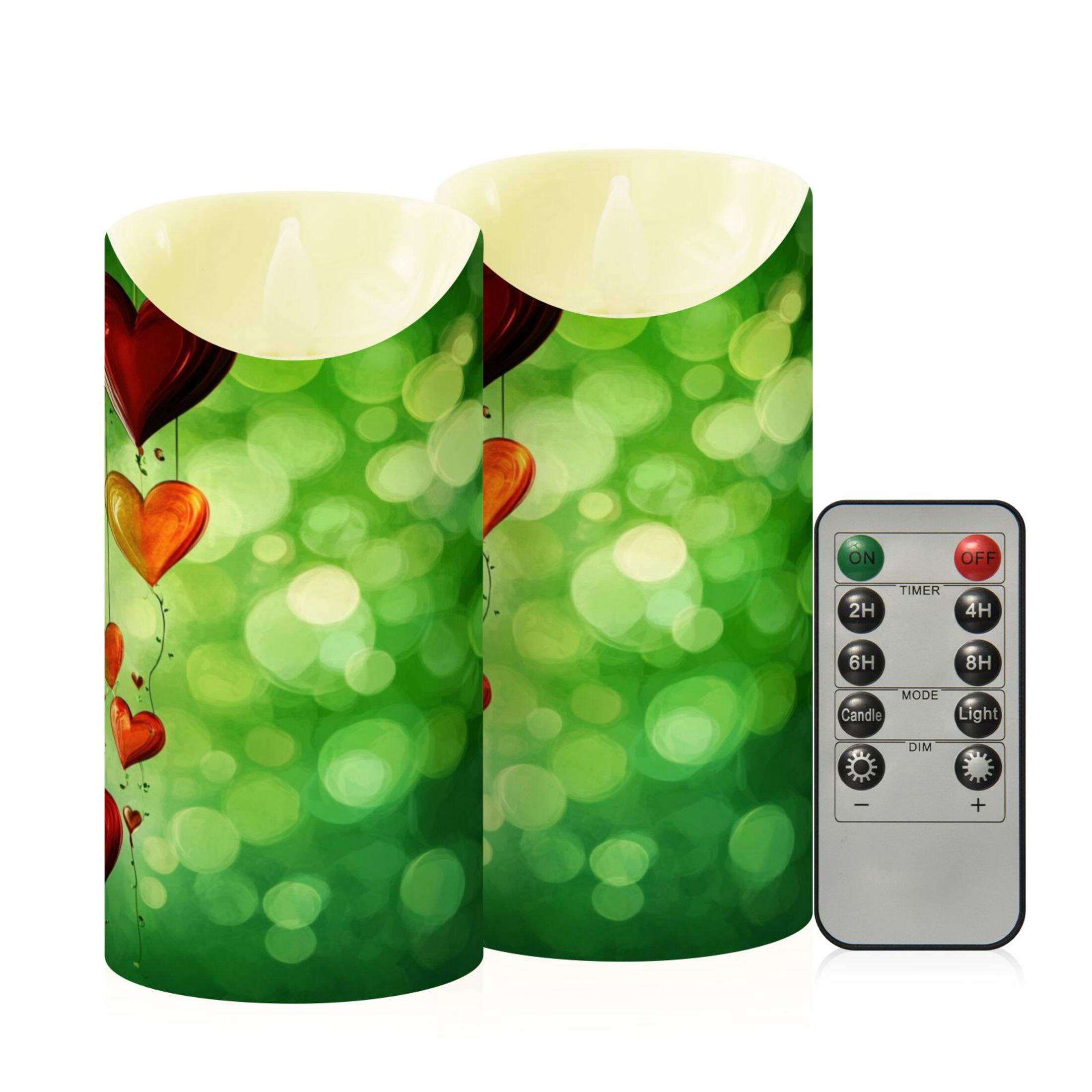 2PCS Medium Flameless Candles Lamp Flameless Candles Slanted Candle ...