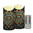 2PCS Medium Flameless Candles Lamp Flameless Candles Slanted Candle ...