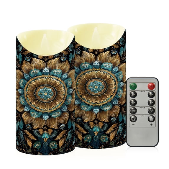 2PCS Medium Flameless Candles Lamp Flameless Candles Slanted Candle ...