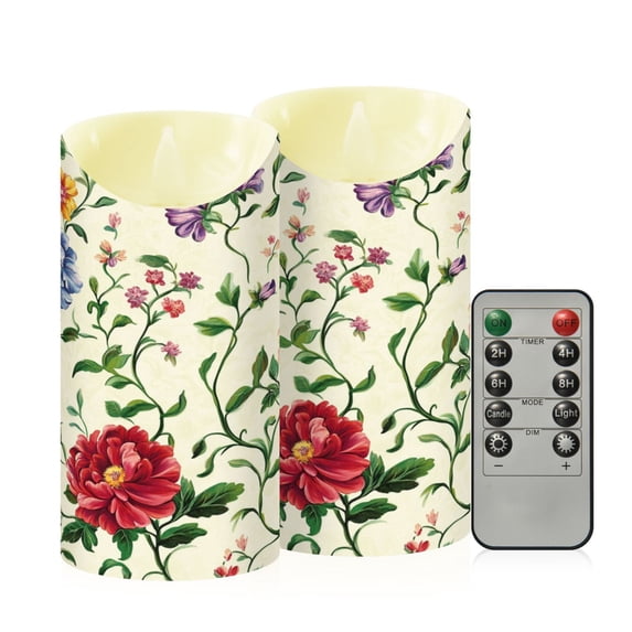 2PCS Medium Flameless Candles Lamp Flameless Candles Slanted Candle ...