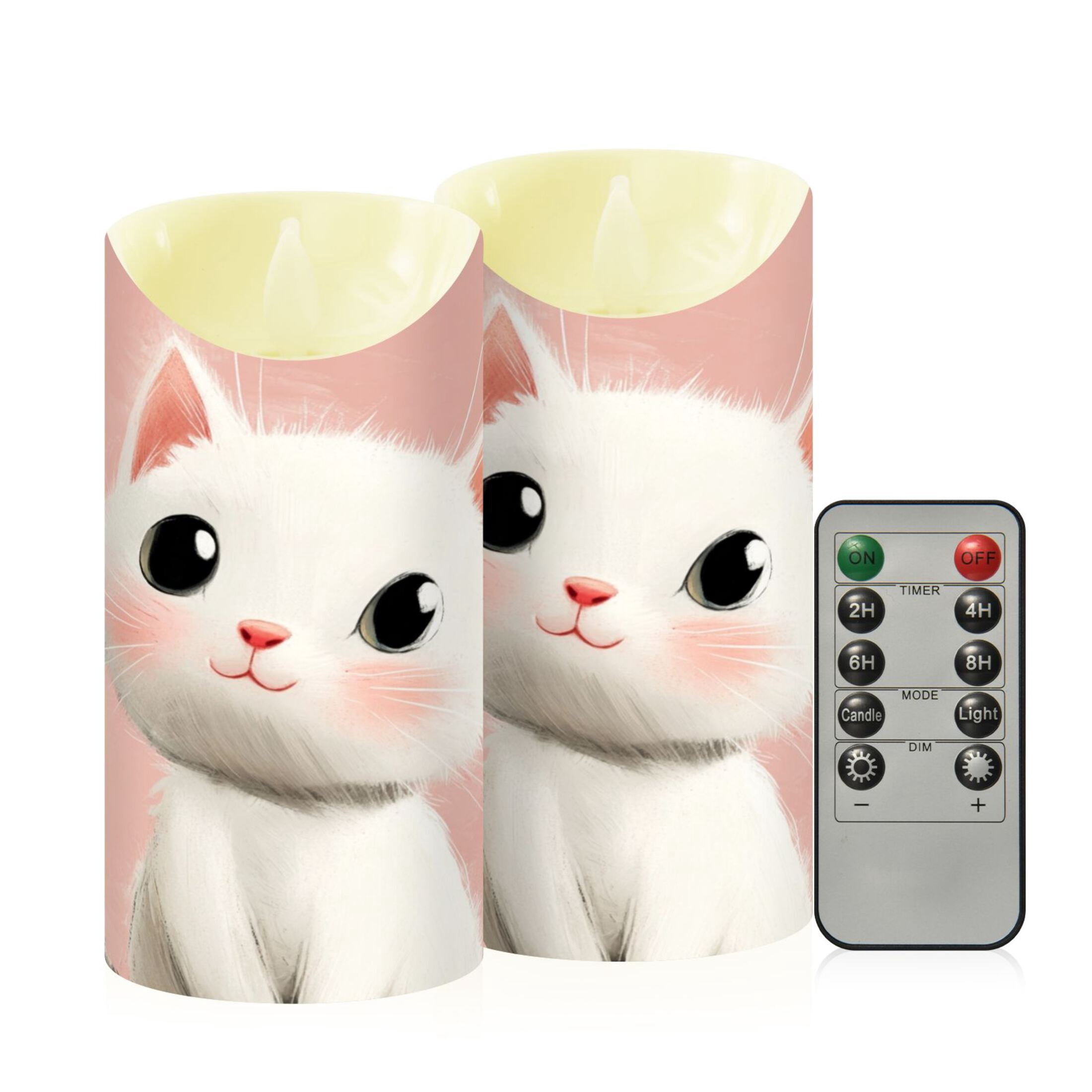 2PCS Medium Flameless Candles Lamp Flameless Candles Slanted Candle ...