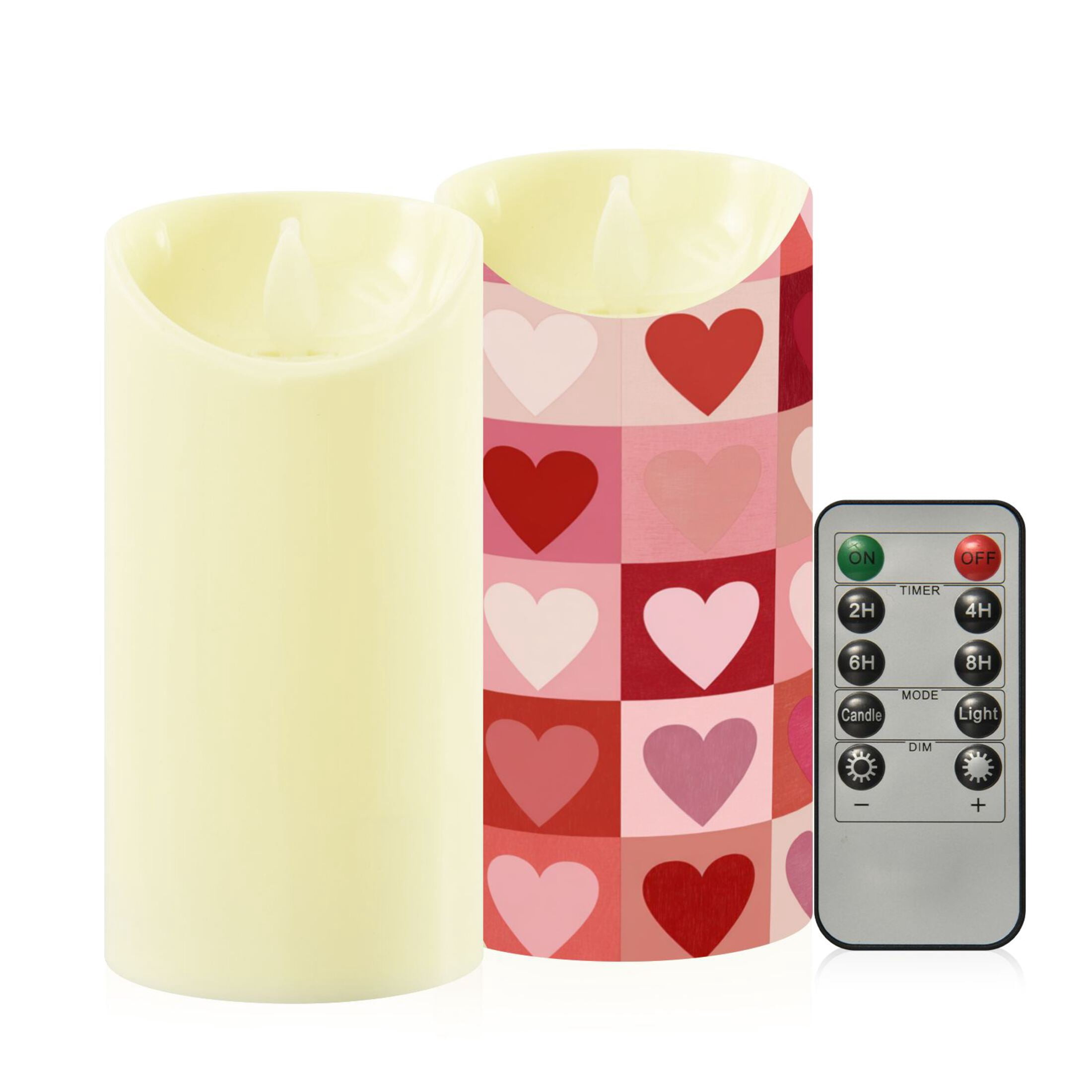 2PCS Medium Flameless Candles Lamp Flameless Candles Slanted Candle ...