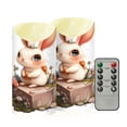 2PCS Medium Flameless Candles Lamp Flameless Candles Slanted Candle ...