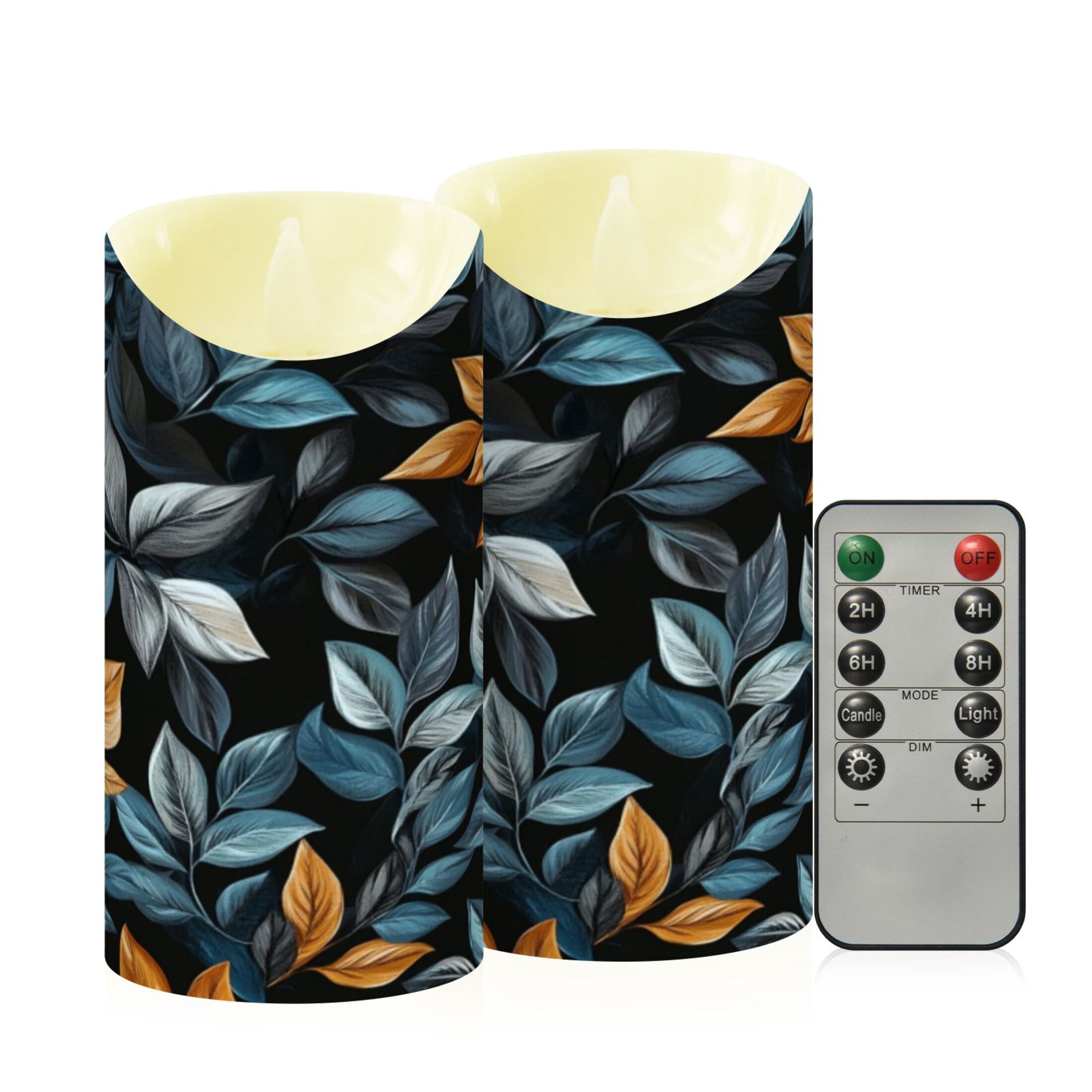 2PCS Medium Flameless Candles Lamp Flameless Candles Slanted Candle ...