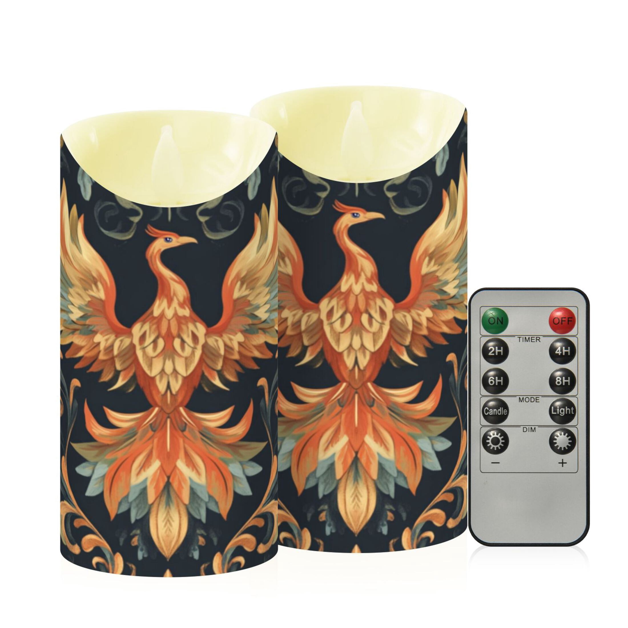 2PCS Medium Flameless Candles Lamp Flameless Candles Slanted Candle ...