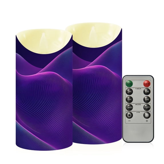 2PCS Medium Flameless Candles Lamp Flameless Candles Slanted Candle ...