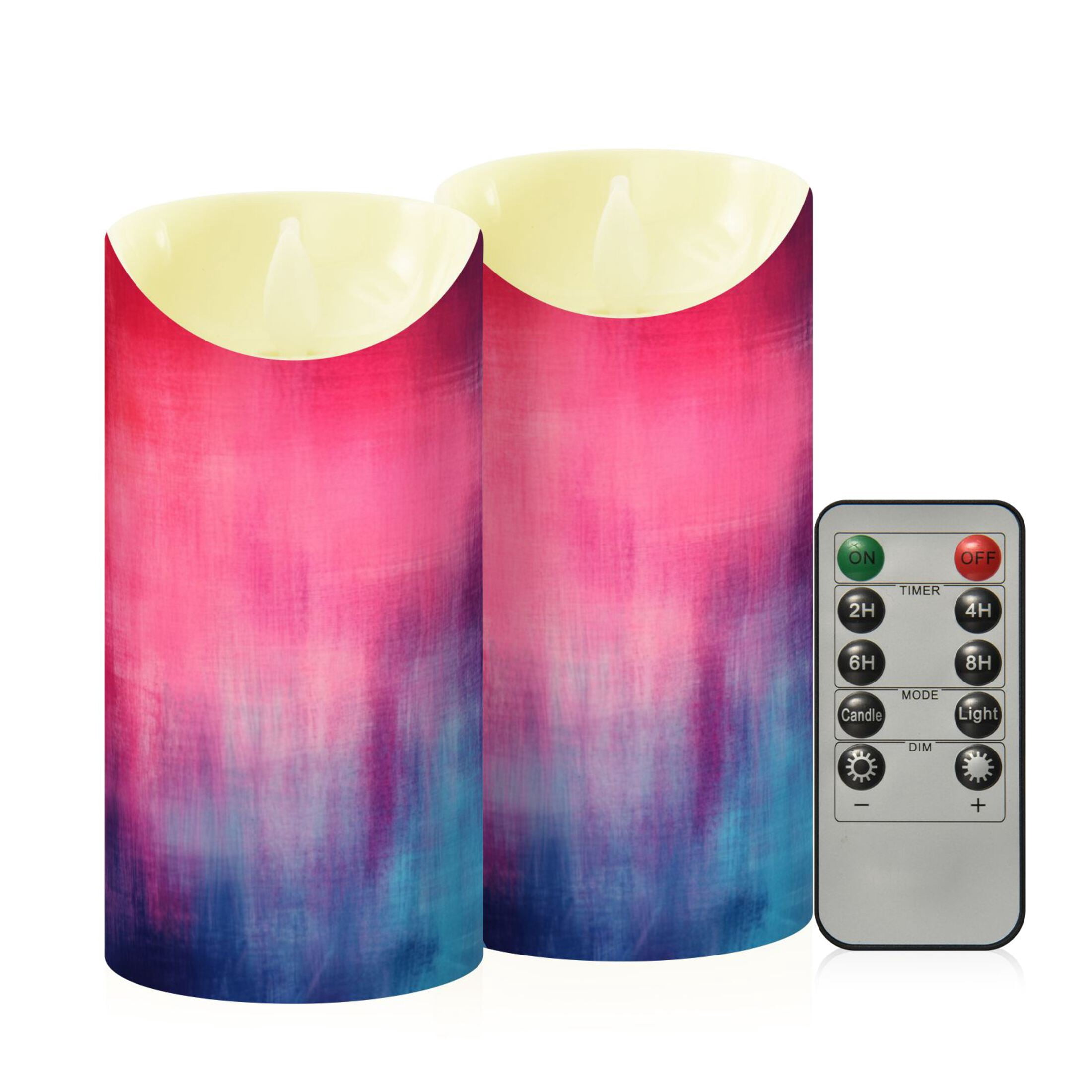2PCS Medium Flameless Candles Lamp Flameless Candles Slanted Candle ...