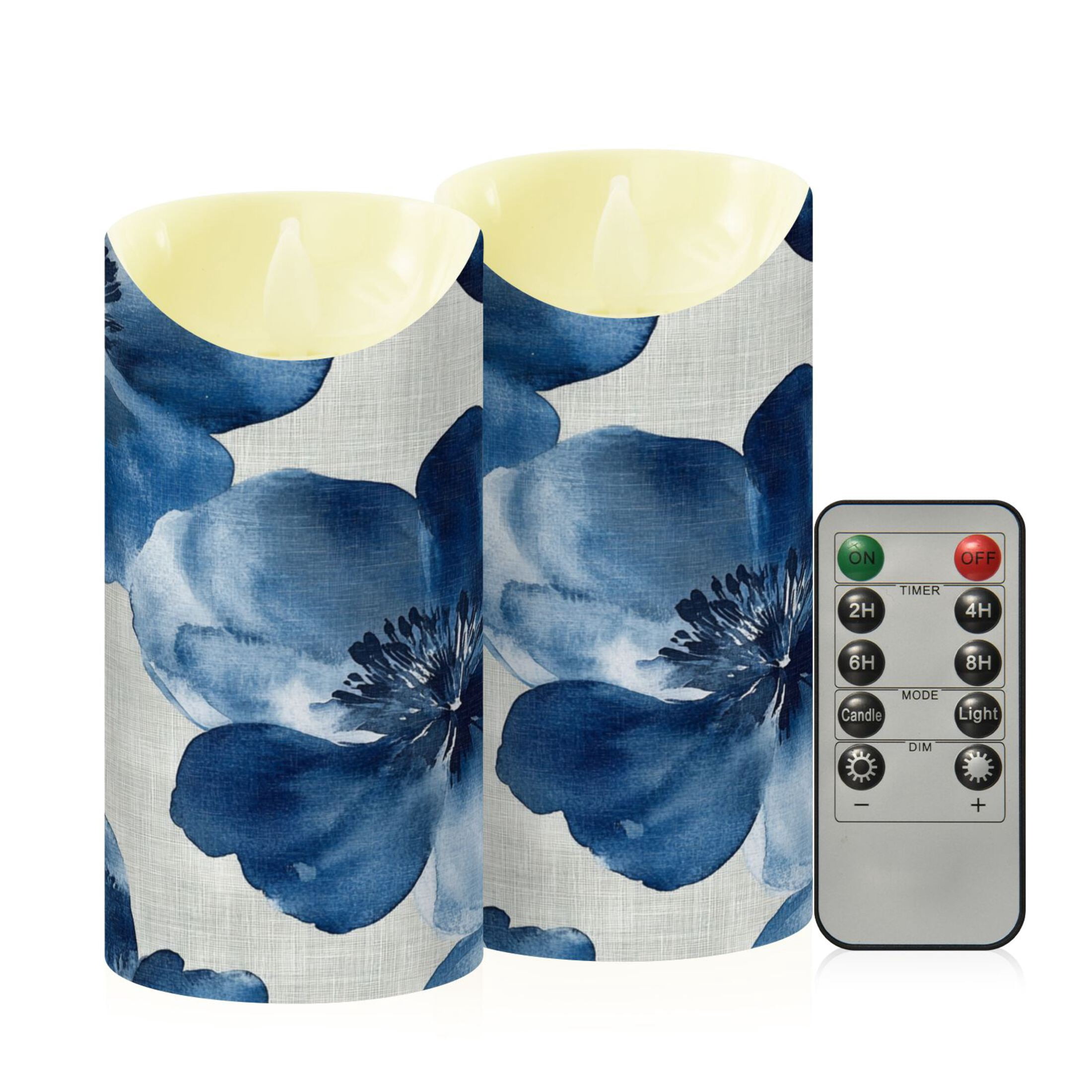 2PCS Medium Flameless Candles Lamp Flameless Candles Slanted Candle ...
