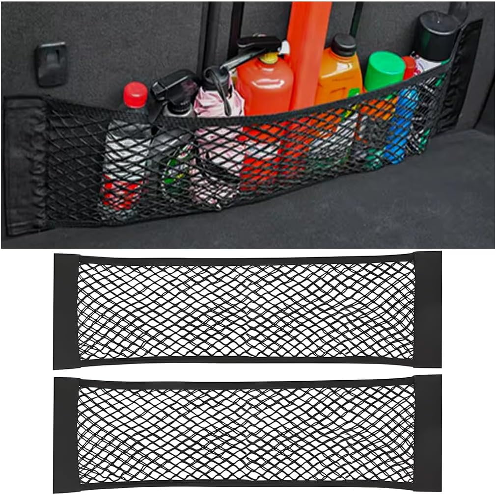 2PCS Mesh Cargo Net for Car Trunk Storage, Elastic Vehicle Wall Sticker ...