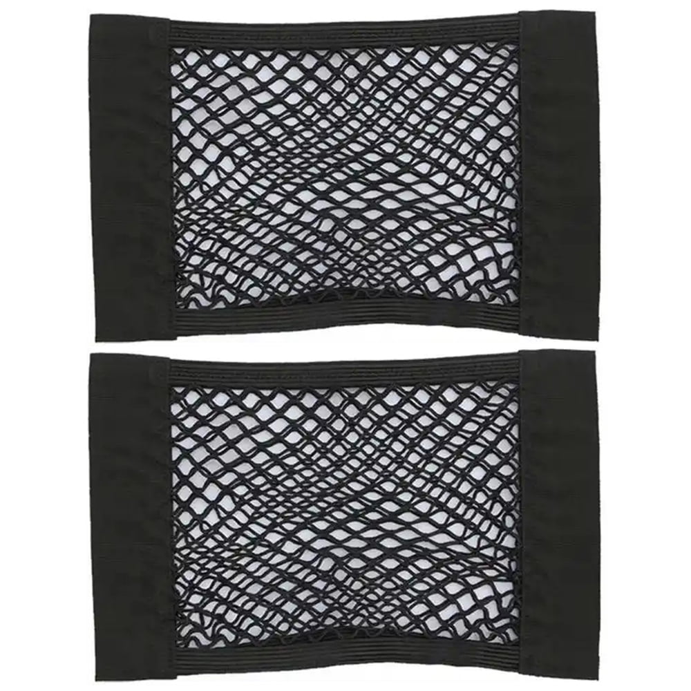 2PCS Mesh Cargo Net with Tape Stickers, 9.8"x15.7" Elastic Car Storage ...