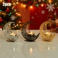 2PCS Metal Moon Candle Holder with Hanging Star, Romantic Decorative ...