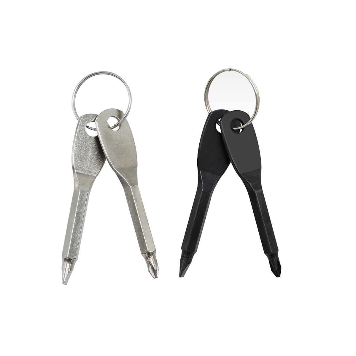 2PCS Metal Screwdriver Keychains Keyring Key Chain Ring Clip Holder ...
