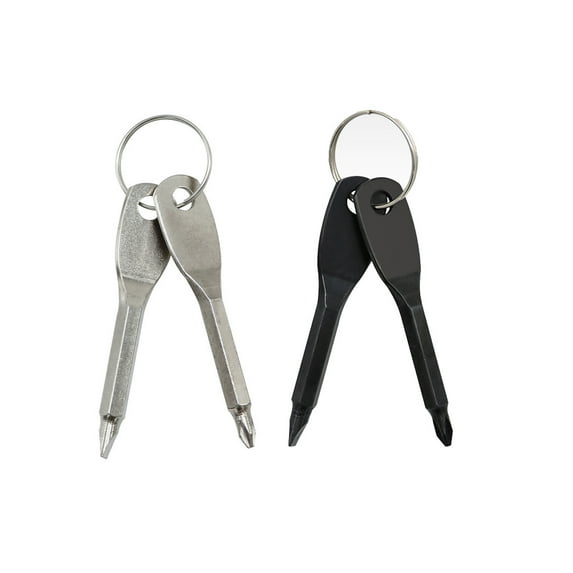 2PCS Metal Screwdriver Keychains Keyring Key Chain Ring Clip Holder ...