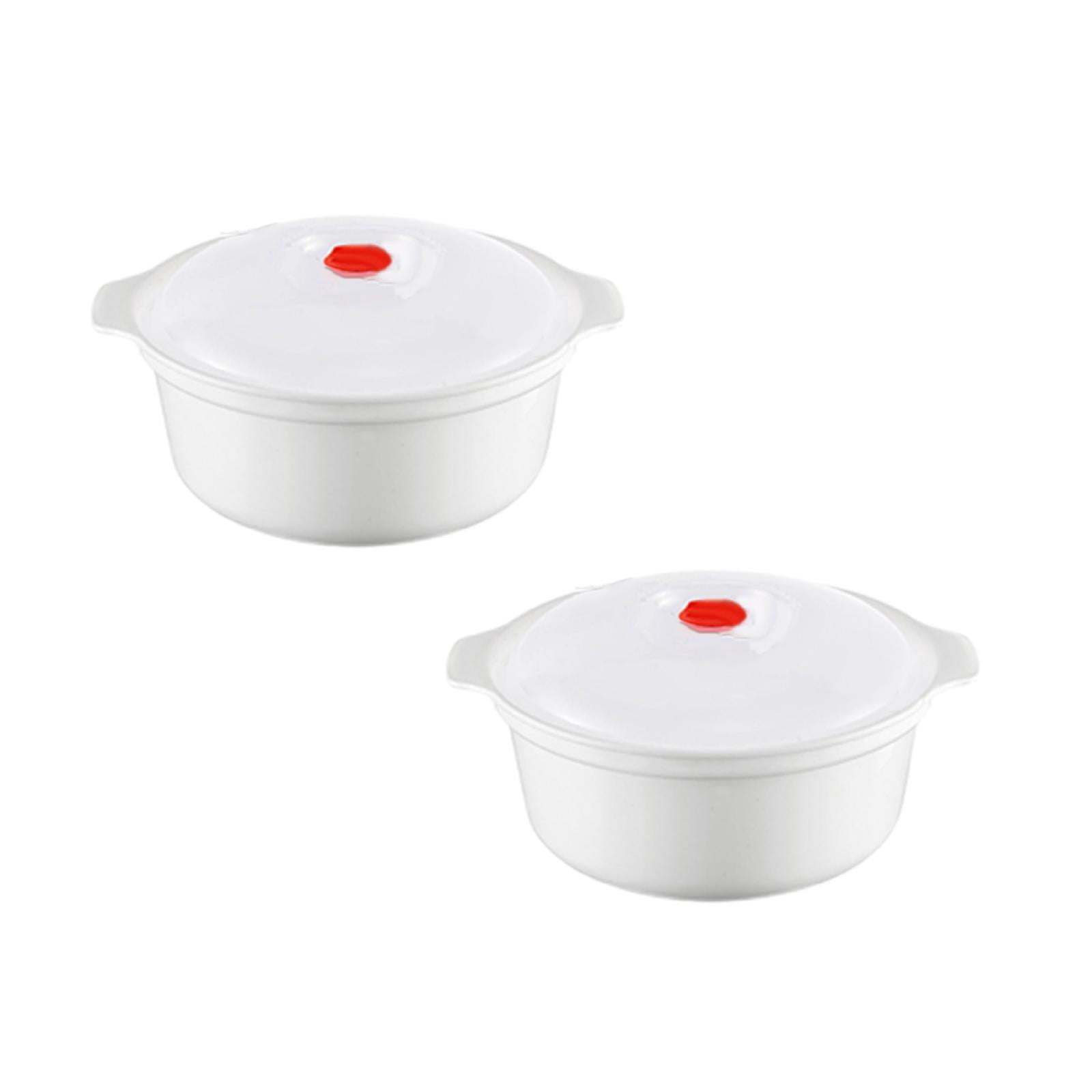 2PCS Microwave Bowls with Lids Microwave Safe Bowls Microwavable Dishes ...