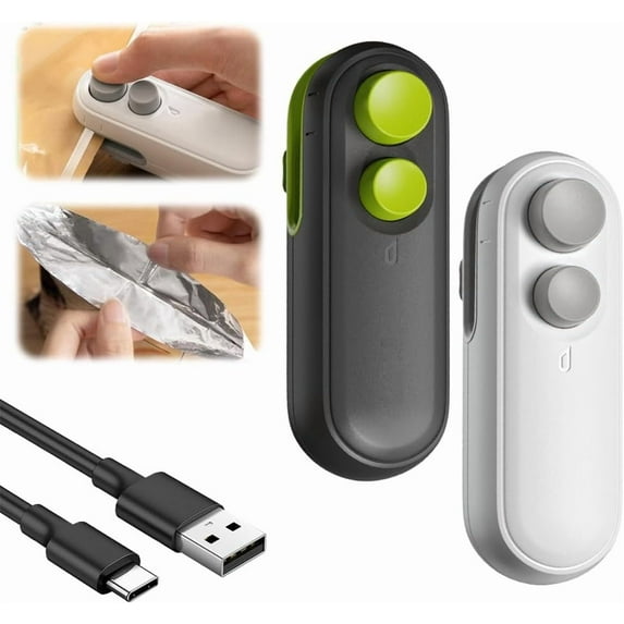 2PCS Mini Bag Sealer with Cutter and Magnet, 2026 New Portable ...