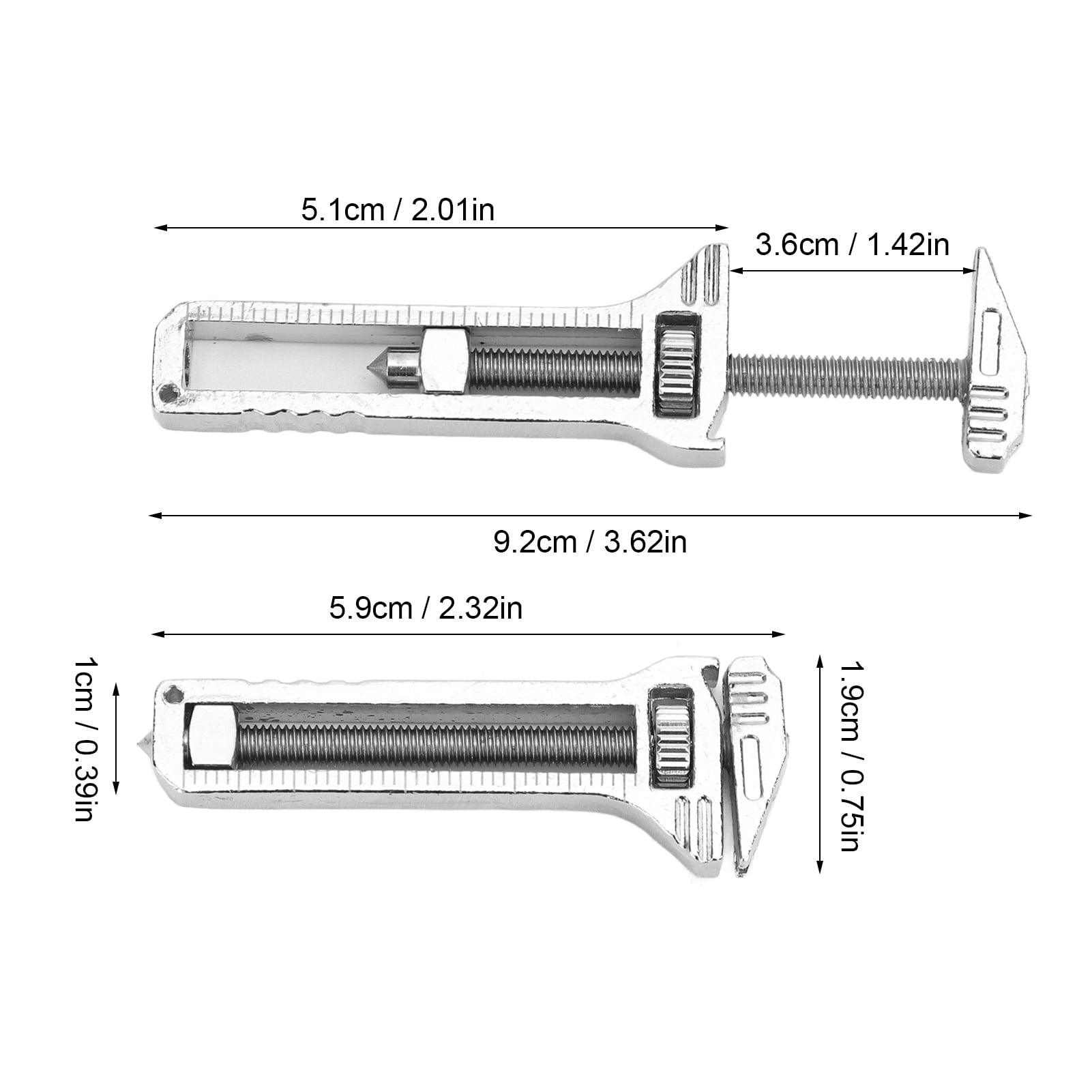 2PCS Mini Multitool Wrench With Bottle Opener Compact Titanium Alloy ...