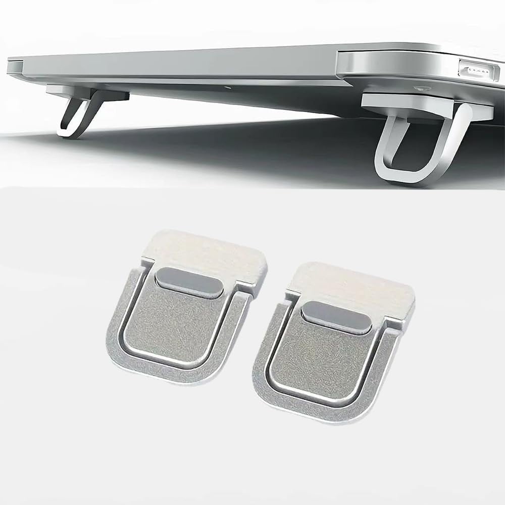 2PCS Mini Portable Invisible Laptop Stand, Self-Adhesive Computer ...