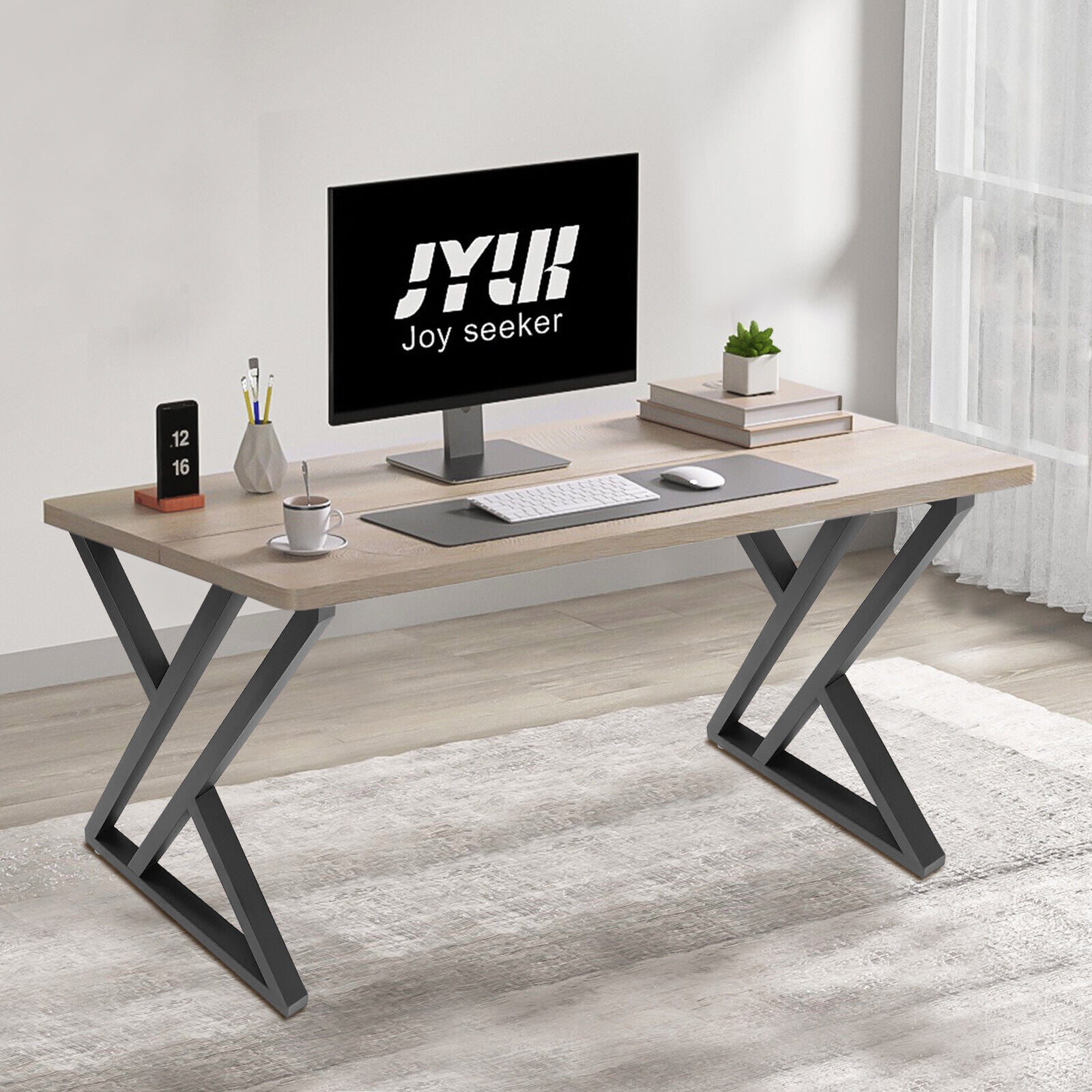 2PCS Modern Iron Table Legs X-Shaped Desk Legs Metal Furniture Dining ...