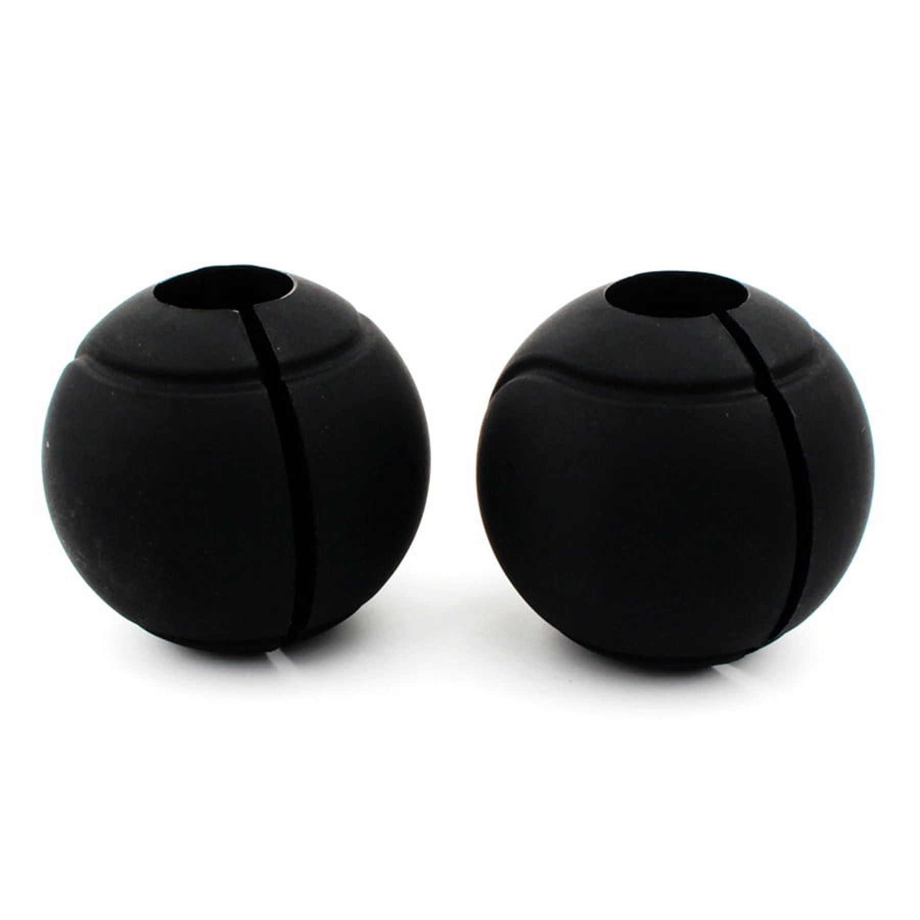 2PCS Motorcycle Crash Bar Guard Ball Black Rubber Protector Squeeze On ...