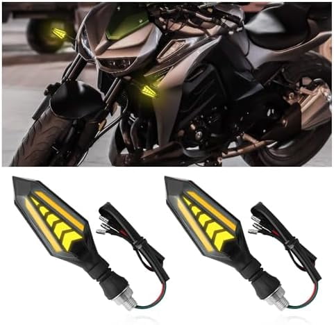 2PCS Motorcycle Turn Signals,Double Color Motorcycle Lights for Turn ...