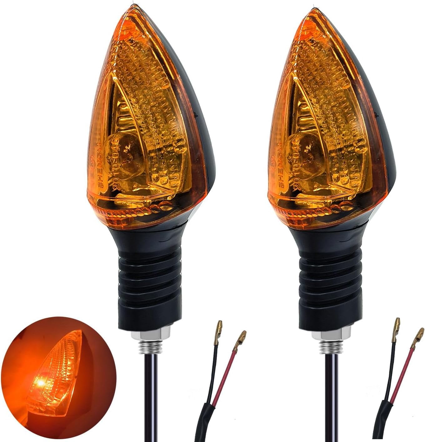2PCS Motorcycle Turn Signals Front/Rear Indicators Compatible with KTM ...