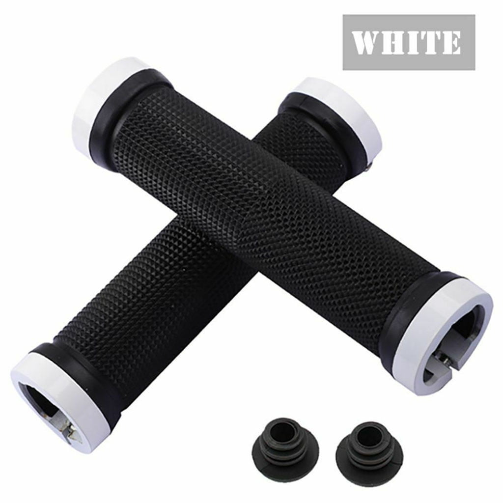 2PCS Mountain Bike Handlebar Grips Rubber Anti- MTB Bicycle Hand Grips ...