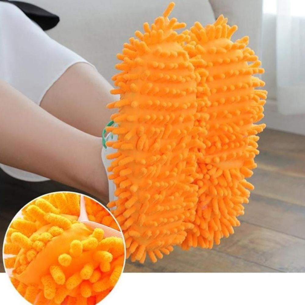 2PCS Multi Function Duster Mop Slippers Shoes Cover Chenille Fiber ...