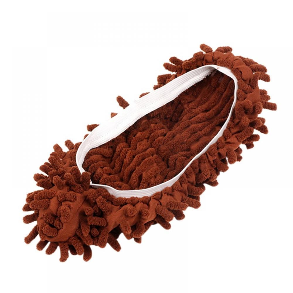 2PCS Multi Function Duster Mop Slippers Shoes Cover Chenille Fiber ...