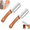 2PCS Multi-functional Stainless Steel Vegetable Peeler With Wooden ...