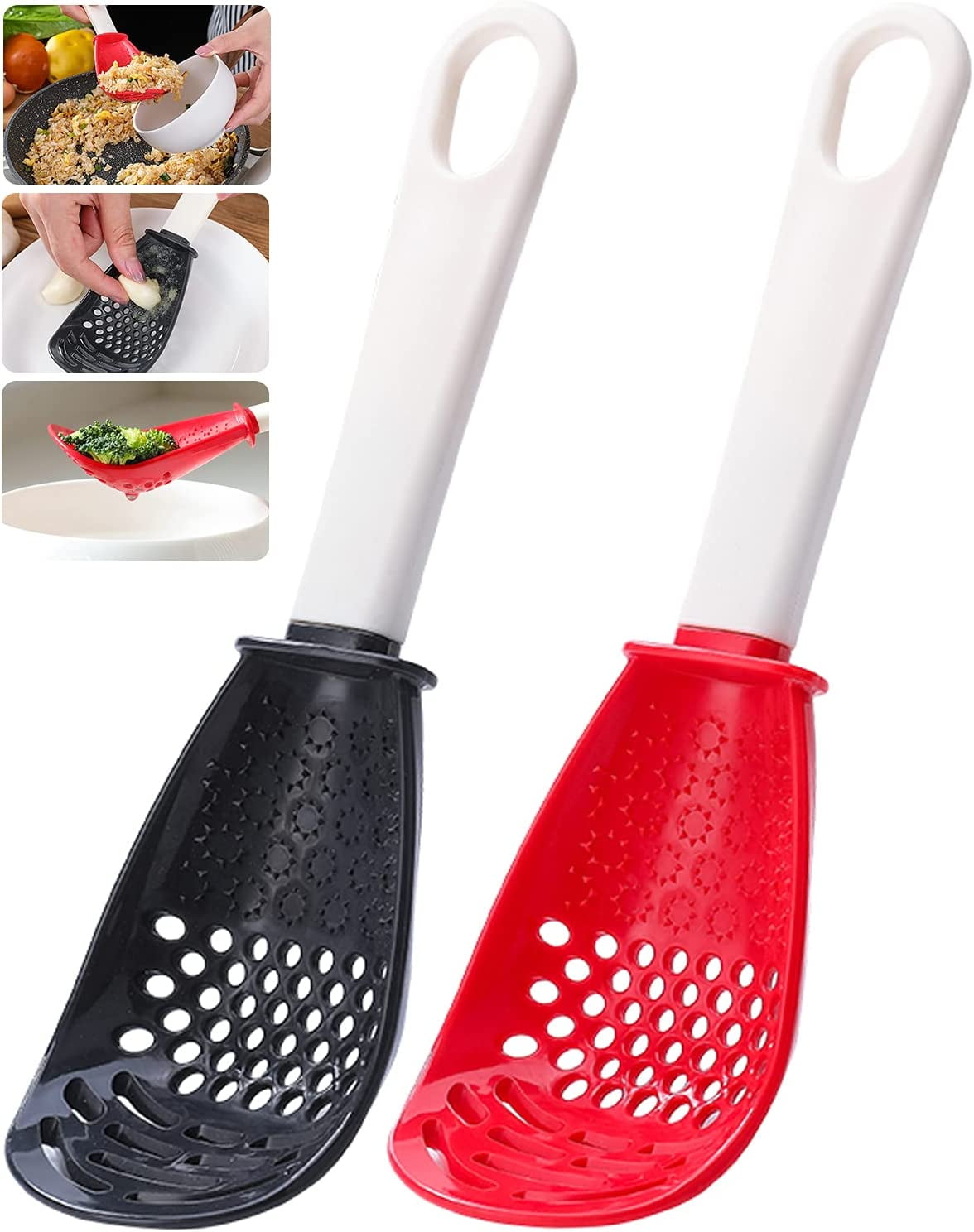 2PCS Multifunctional Kitchen Cooking Spoon, Skimmer Scoop Food ...