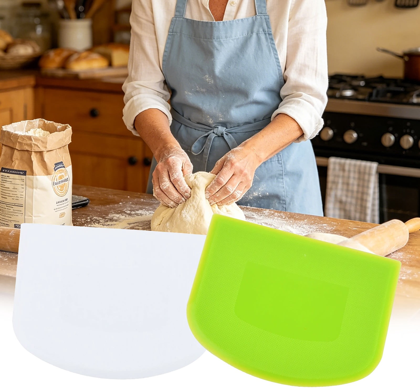 2PCS Multifunctional Plastic Noodle Cutter, Extended Cake Spatula ...