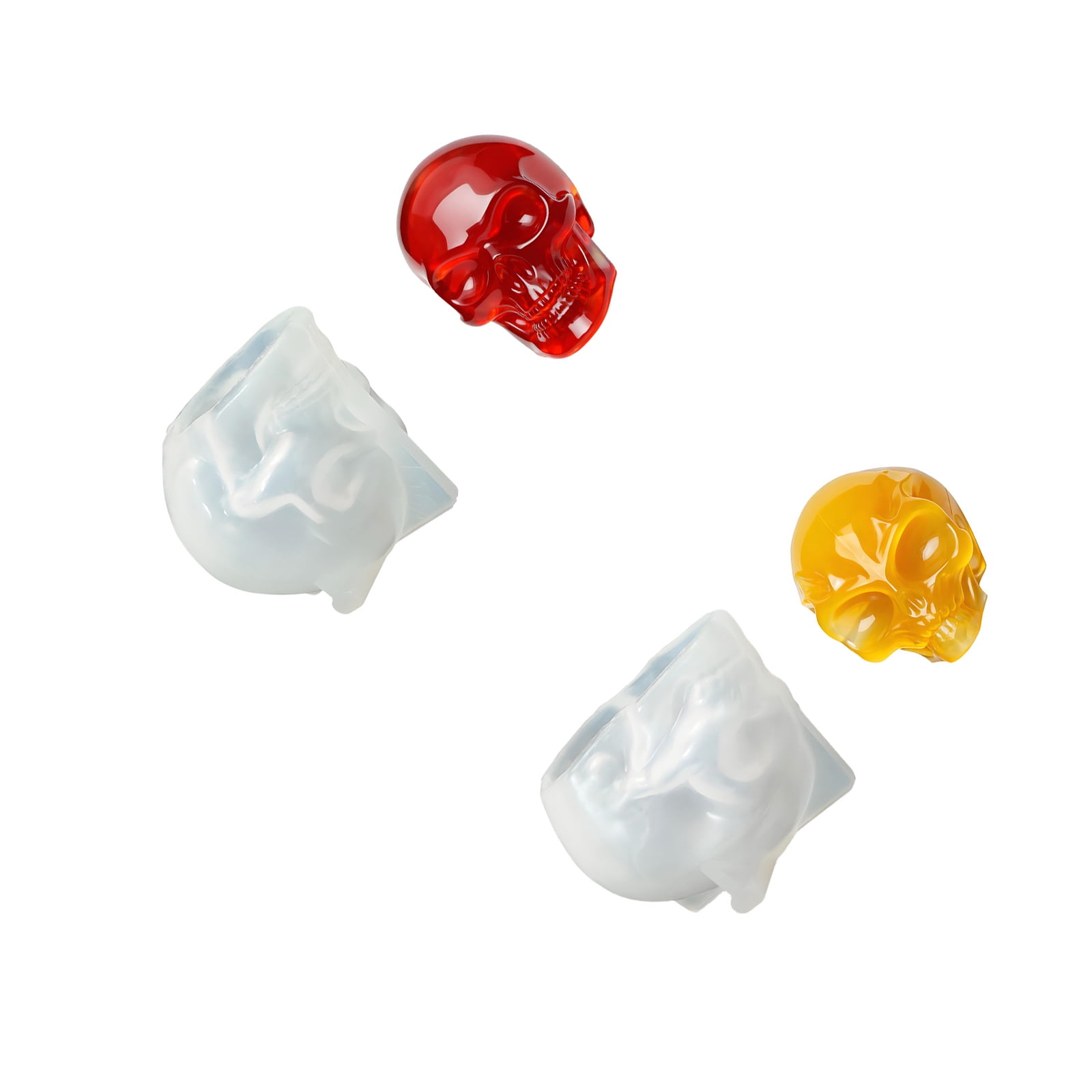 2PCS Multipurpose Skull Shape Silicone Molds Crafting Supplies for ...