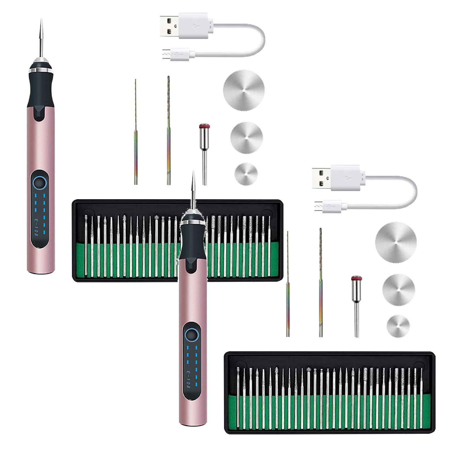 2PCS NGHnuifg Engraving Pen Cordless Rotating Tool Rechargeable ...